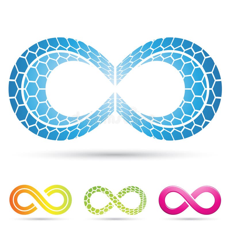 Infinity Symbols with Mosaic Pattern Stock Vector - Illustration of ...