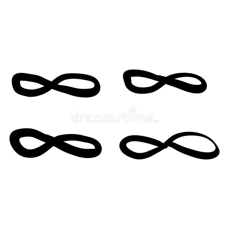 Infinity Symbols Scribble Sketch Stock Illustration - Illustration of ...