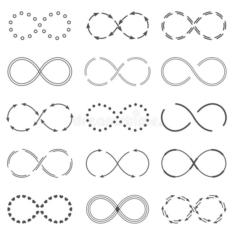 Infinity symbols stock vector. Illustration of design - 42656118