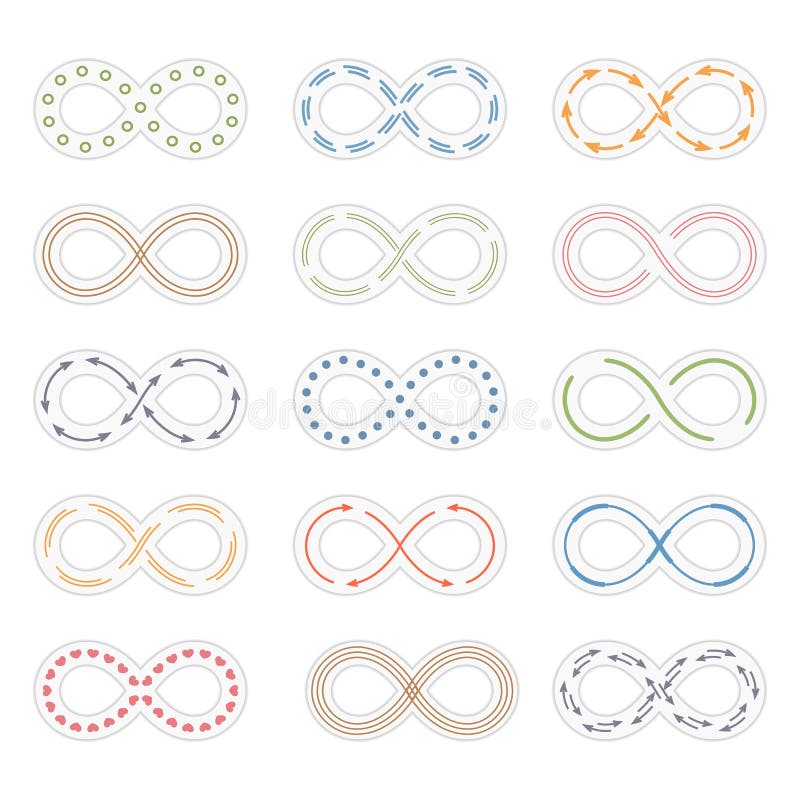 Infinity symbols stock vector. Illustration of symbol - 42656123