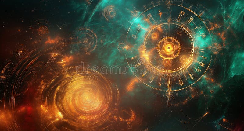 Infinity of Time: a Celestial Clockwork Stock Illustration ...