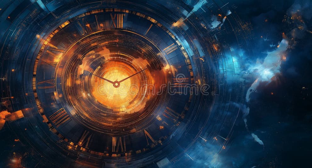 Infinity of Time: a Celestial Clockwork Stock Illustration ...