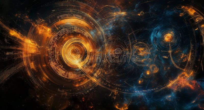 Infinity of Time: a Celestial Clockwork Stock Illustration ...