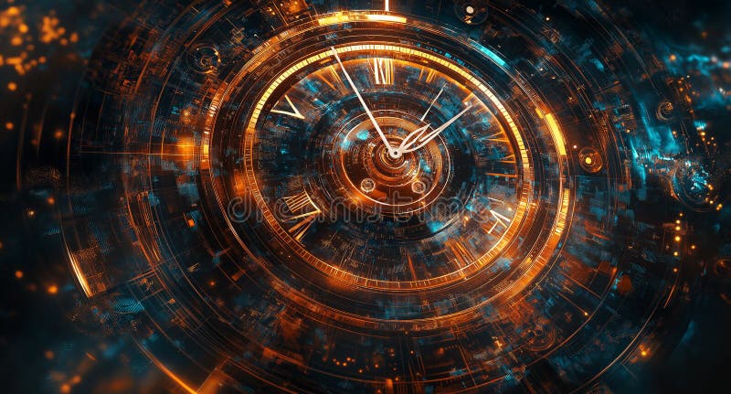 Infinity of Time: a Celestial Clockwork Stock Illustration ...