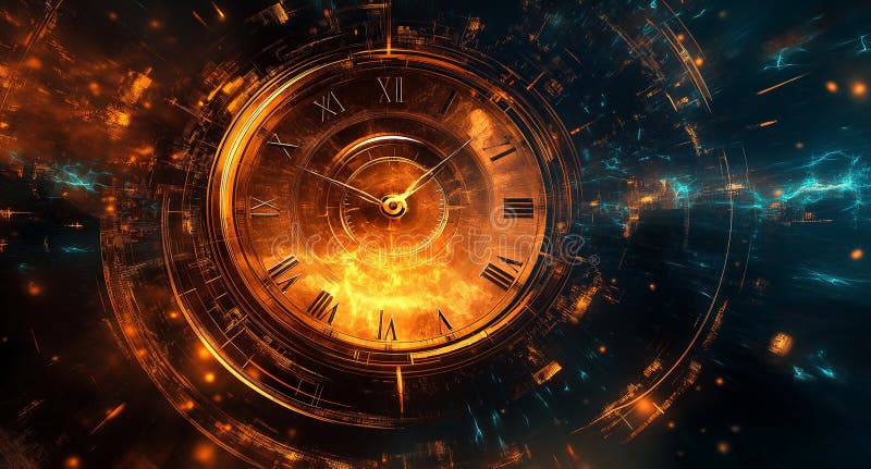 Infinity of Time: a Celestial Clockwork Stock Illustration ...