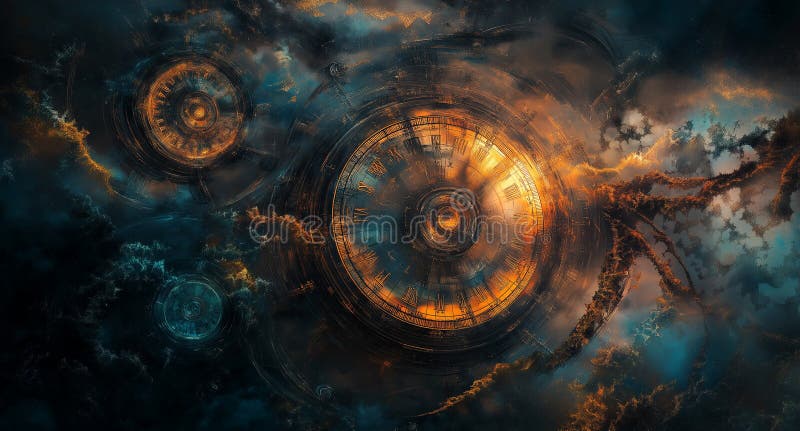 Infinity of Time: a Celestial Clockwork Stock Illustration ...