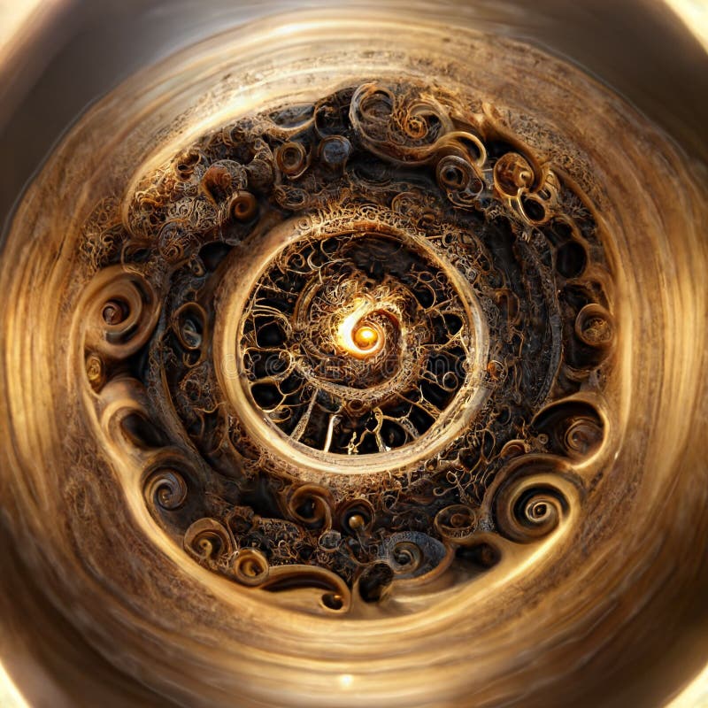 Infinity Time Spiral in Space, Antique Old Clock Abstract Fractal ... Infinity Time Spiral in Space, Antique Old Clock Abstract Fractal ...