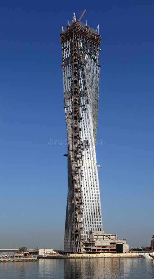 The Infinity Tower in Dubai Stock Photo - Image of building ...