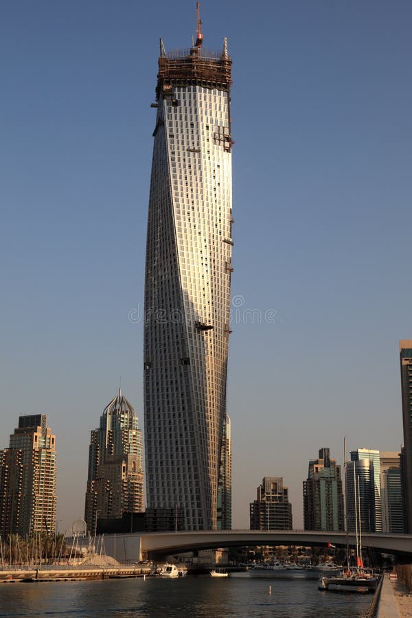 Infinity Tower - Skyscraper in Dubai Marina Editorial Photo - Image of ...