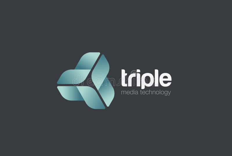 Triangle Infinity Loop Ribbon Logo Abstract Design Stock Vector ...