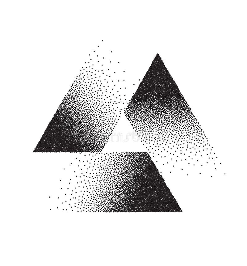 Infinity Triangle in Vintage Style. Isolated on White Background Stock ...