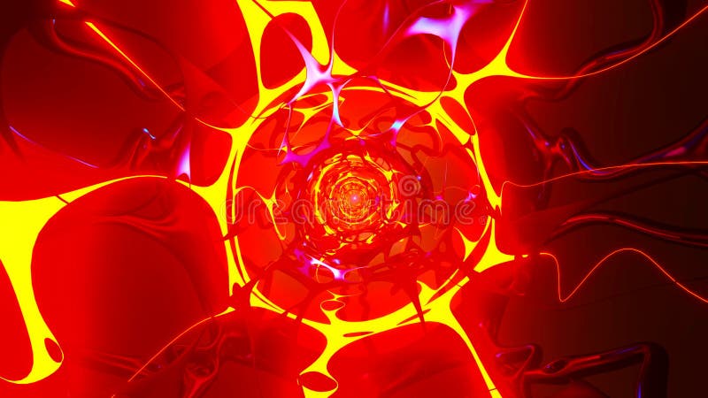 Infinity Tunnel of Neon RGB Plexuses. Dj Visuals Effects. Visual Loops ...