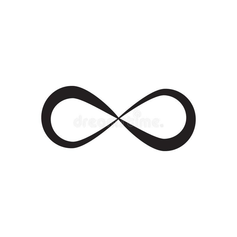 Infinity Symbol Outline Simple Illustration on White Background Stock ... Infinity Symbol Outline Simple Illustration on White Background Stock ...