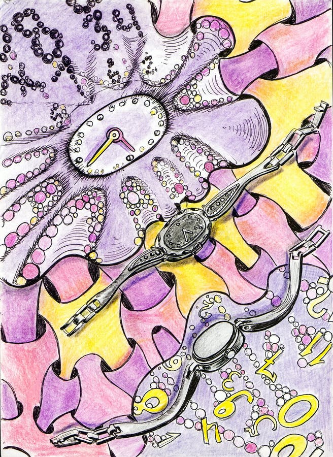 The infinity watch stock illustration. Illustration of walking - 113503234