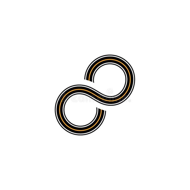 Infinity Way stock vector. Illustration of motion, icon - 196370751