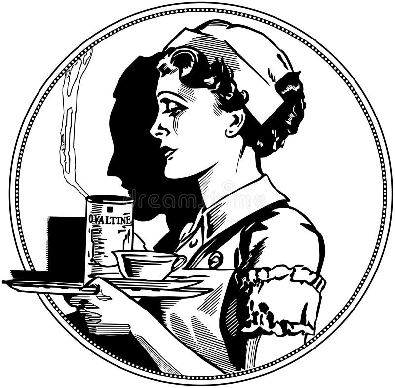 Infirmière Icon illustration de vecteur. Illustration du boissons ...