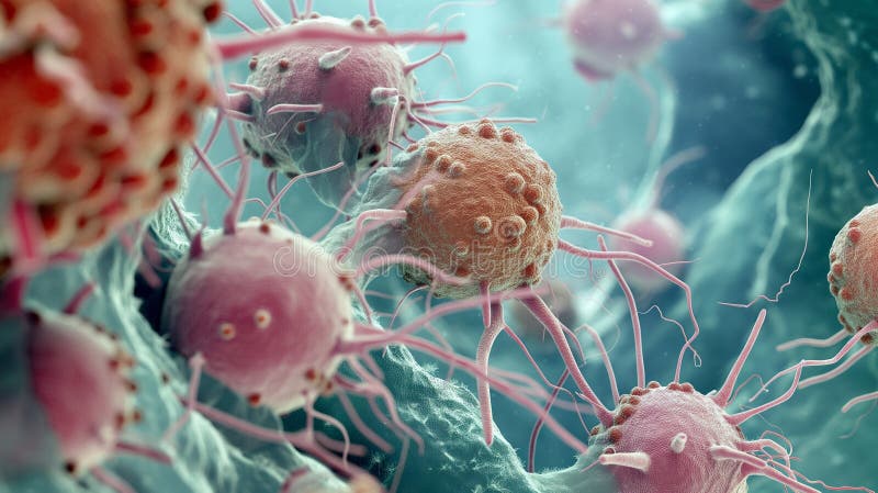 Inflamed Human Lymph Node Under a Microscope, Inflamed Tonsils, Lymph ...