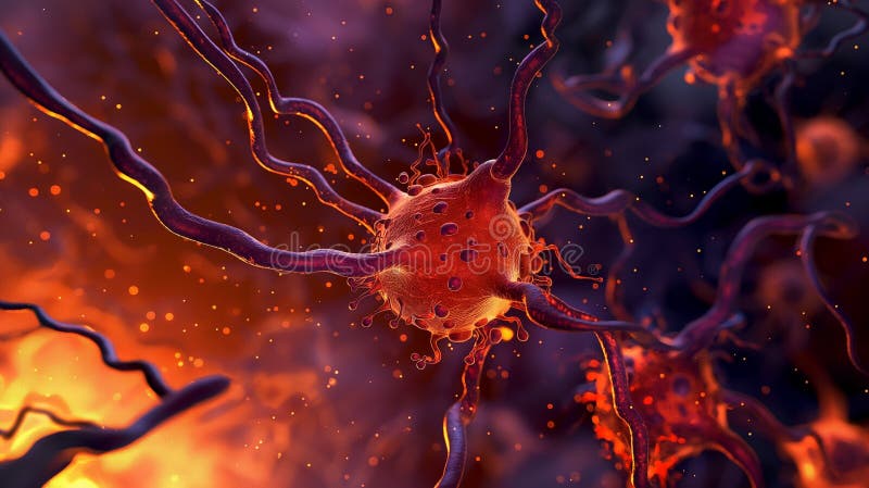 Inflamed Human Lymph Node Under a Microscope, Inflamed Tonsils, Lymph ...