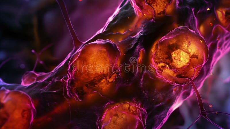 Inflamed Human Lymph Node Under a Microscope, Inflamed Tonsils, Lymph ...