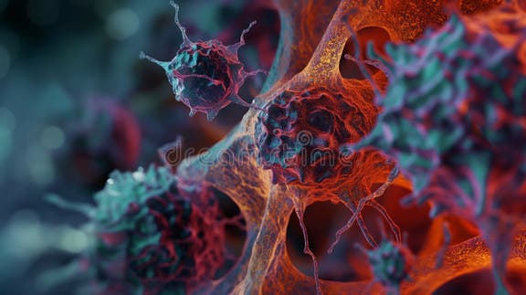 Inflamed Human Lymph Node Under a Microscope, Inflamed Tonsils, Lymph ...