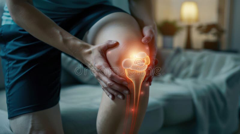 The Injured Knee Joint. AI Generated Stock Photo - Image of healthcare ...