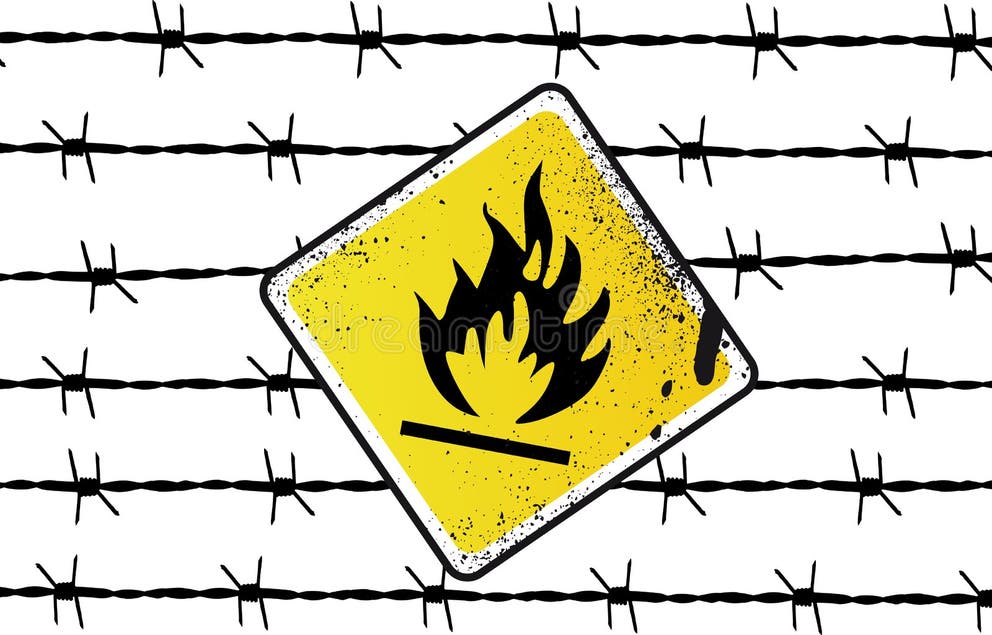 Inflammable Sign Vector Illust Stock Vector - Illustration of ...