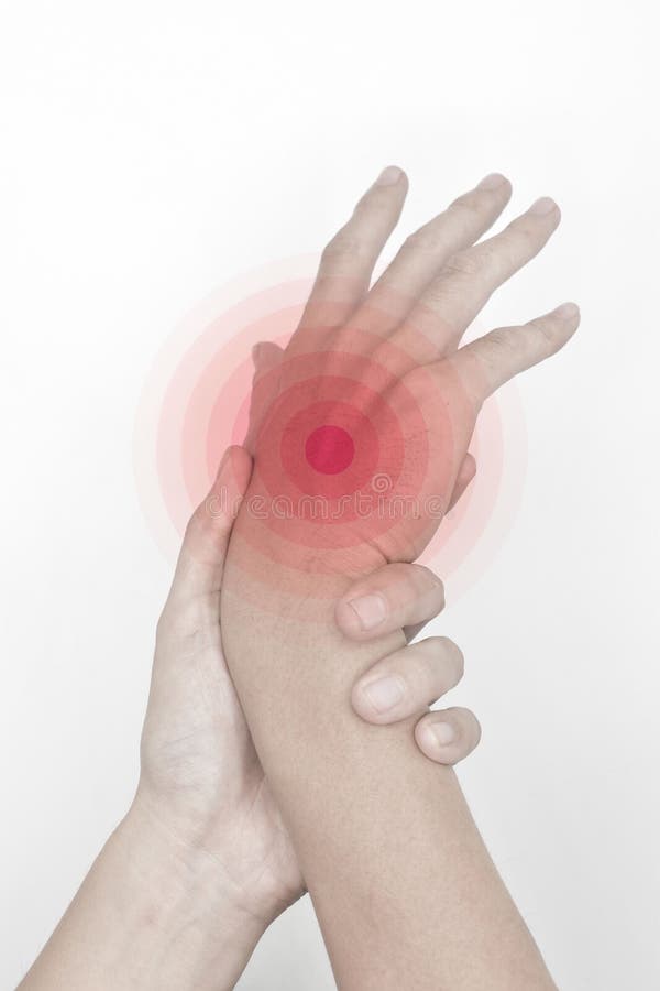 Inflammation of Asian Man’s Tendons and Hand. Concept of Joint Pain ...