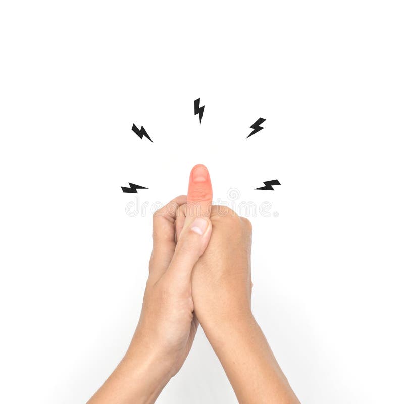 Inflammation of the Finger. Managing Finger Inflammation. Stock Image ...