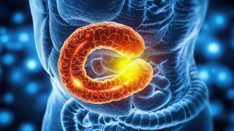 Inflammation Visualization Detailed View of Intestinal Distress in D ...