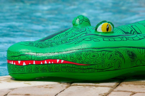 Inflatable alligator toy stock image. Image of pool, summer - 12775337