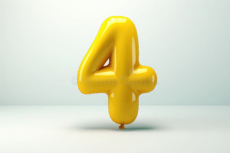 Inflatable Balloon in the Form of the Number Four, Festive Inflatable ...