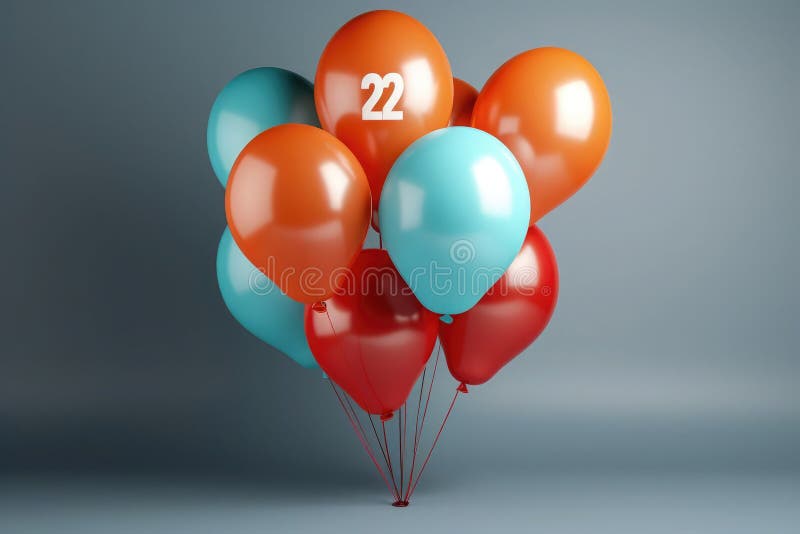 Inflatable Balloon in the Form of the Number Twenty Two, Festive ...
