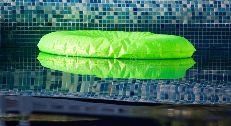 Inflatable Balloon on the Water in the Pool Stock Photo - Image of ...