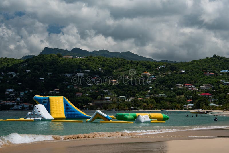 Inflatable Beach Playground Editorial Stock Image - Image of ...