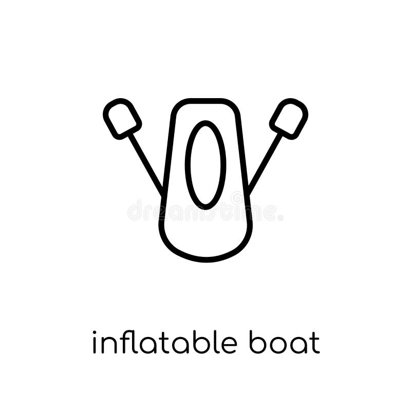 Inflatable Boat Icon from Camping Collection. Stock Vector ...