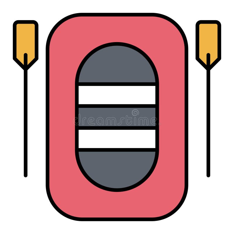 Inflatable Boat Icon, Summer Vacation Related Vector Stock Vector ...