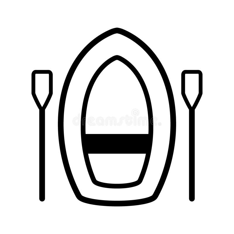 Inflatable Boat Icon on White Stock Vector - Illustration of silhouette ...