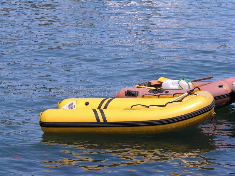 Yellow inflatable boat stock photo. Image of vessel, pursuit - 28509628