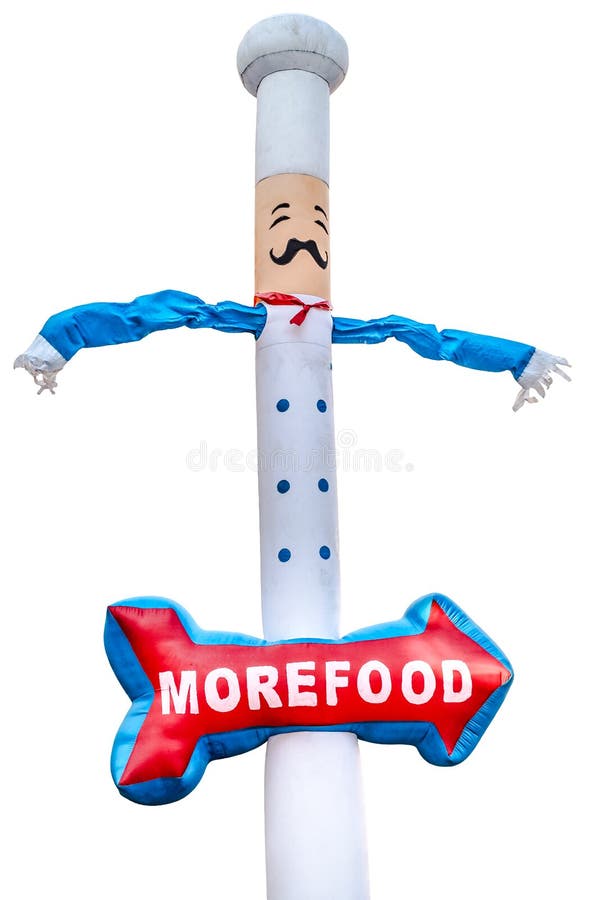 Inflatable Chef Doll Blowing in the Wind Stock Illustration ...