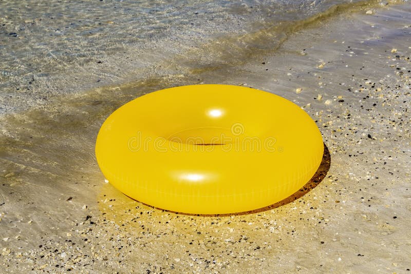 Inflatable Circle on the Beach Stock Photo - Image of beach, childhood ...
