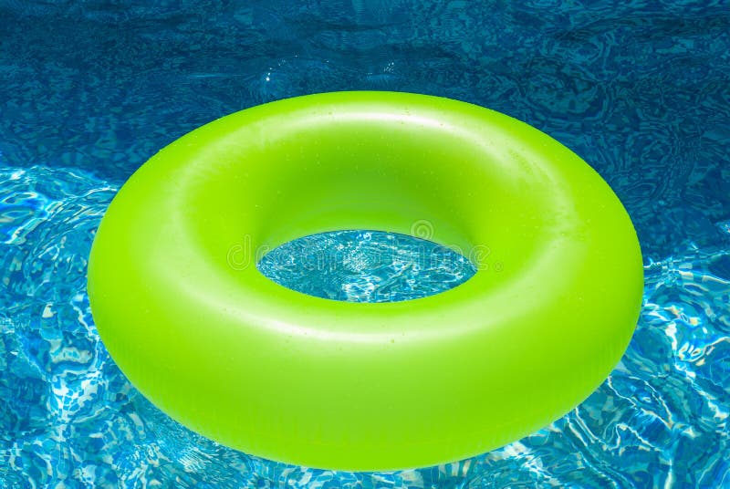 Inflatable Circle in the Pool Stock Photo - Image of beautiful, circle ...