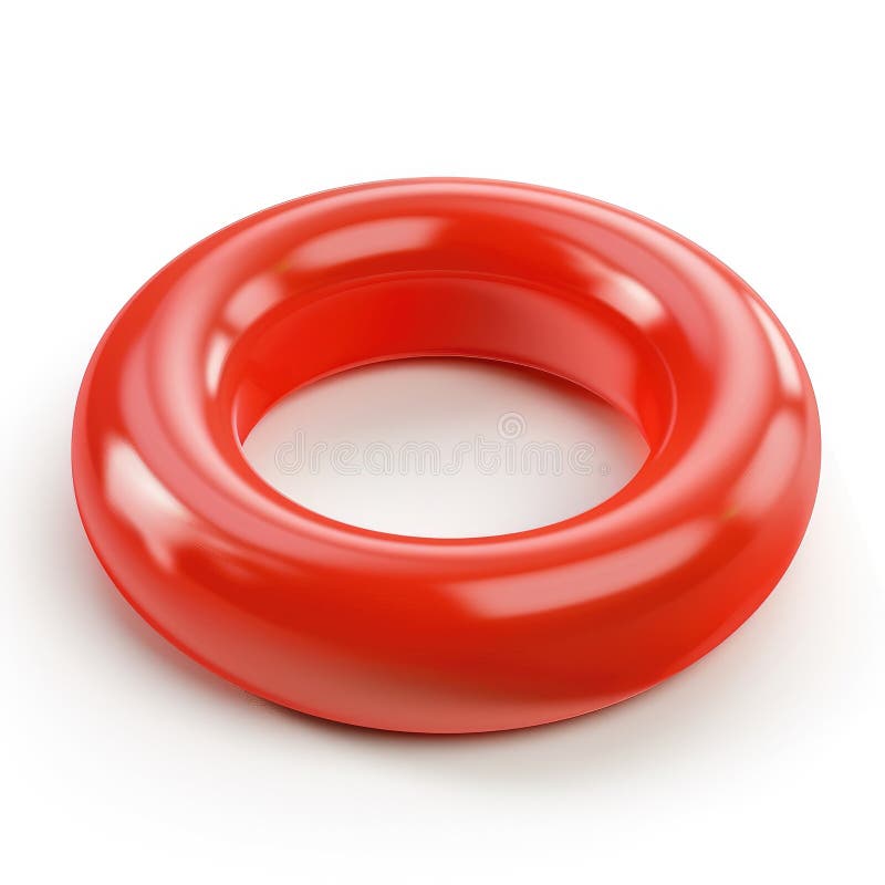 Red Inflatable Ring, Summer Fun, Pool Party Accessory Stock ...