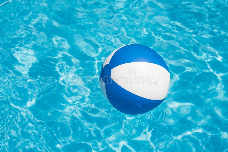 Ball Floating in a Swimming Pool Stock Photo - Image of summer, beach ...