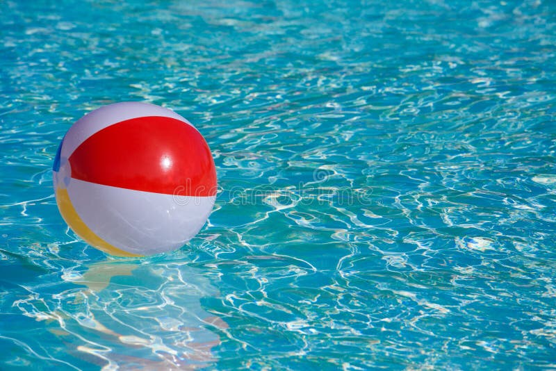 Inflatable Colorful Ball Floating Stock Photo - Image of play, isolated ...