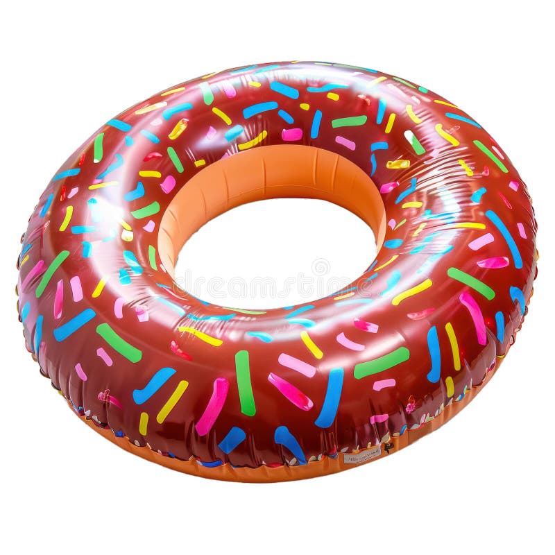 Inflatable Donut Shaped Swimming Ring Isolated on a White Background ...