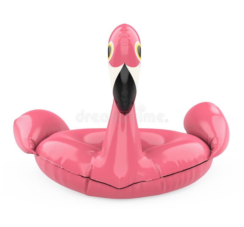 Flamingo Pool Float. Vector Illustration. White Background. Seamless ...