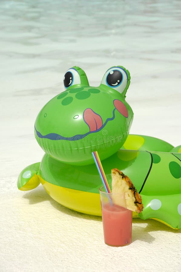 Inflatable Frog Pool Toy stock image. Image of saver, round - 868801