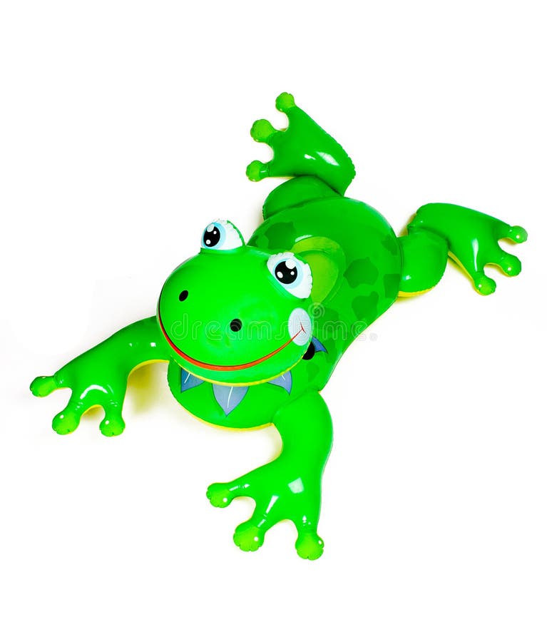 Inflatable Frog Pool Toy stock image. Image of saver, round - 868801