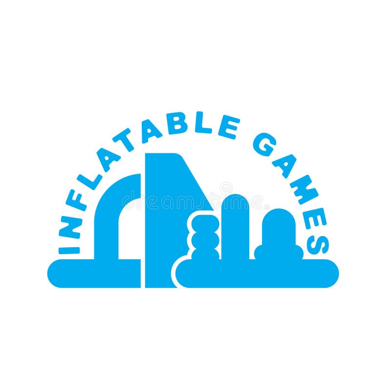 Inflatable Games Logo. Emblem for Water Park Amusement Stock Vector ...