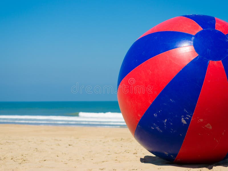 Inflatable Giant Beach Ball Stock Photo - Image of beautiful, blue ...